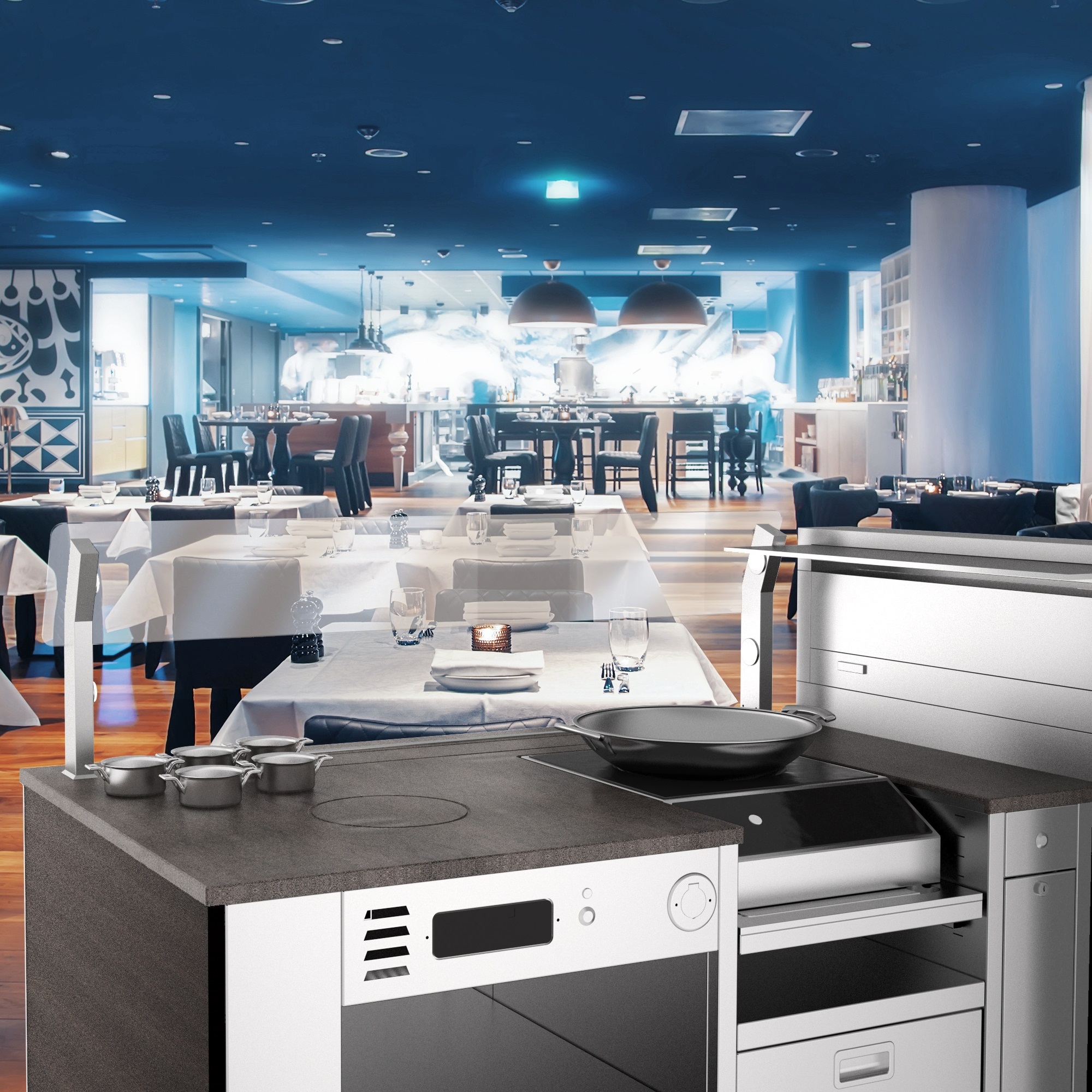 modern Amsterdam's restaurant with open kitchen - Matfer Bourgeat ...